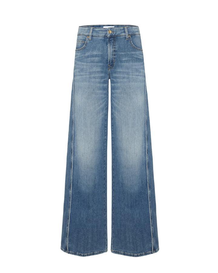 Cambio Palazzo Patch Wide Leg Denim Jeans – BLU'S