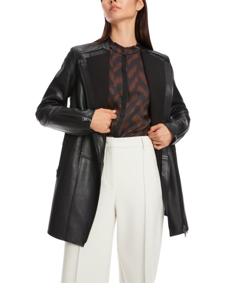 leather jacket hip length