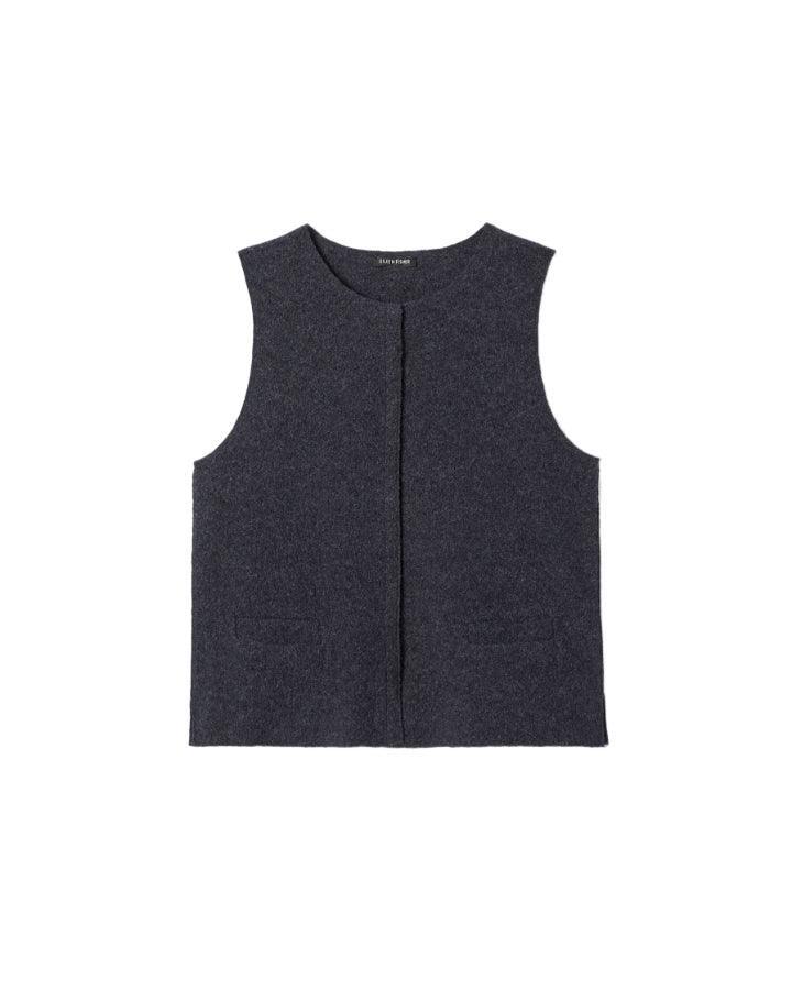 Eileen Fisher Boiled Wool Short Vest – BLU'S