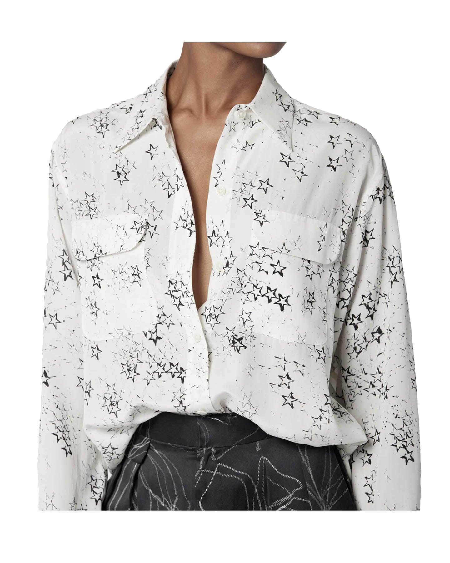 Signature Stary Print Silk Shirt – BLU'S