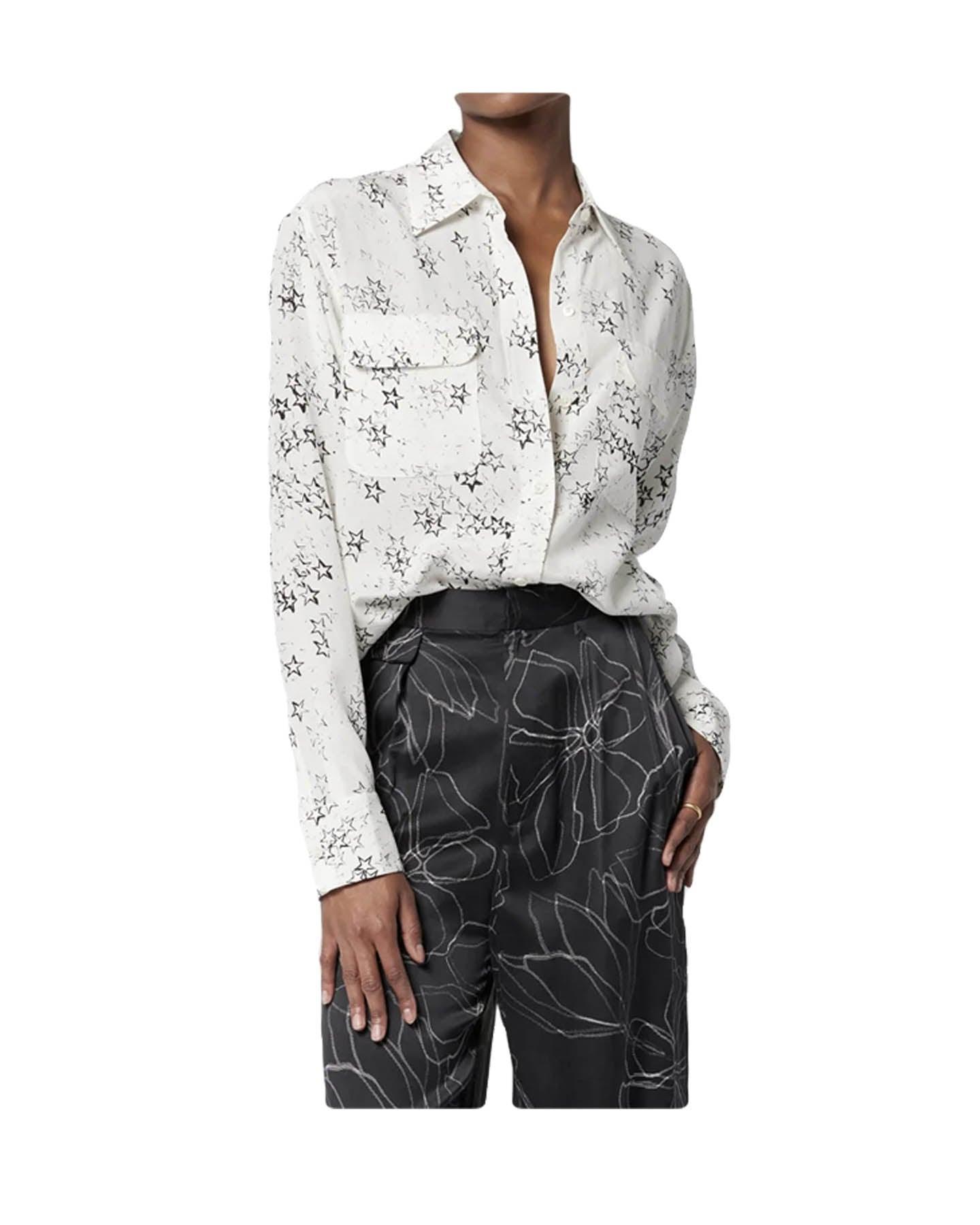 Signature Stary Print Silk Shirt – BLU'S