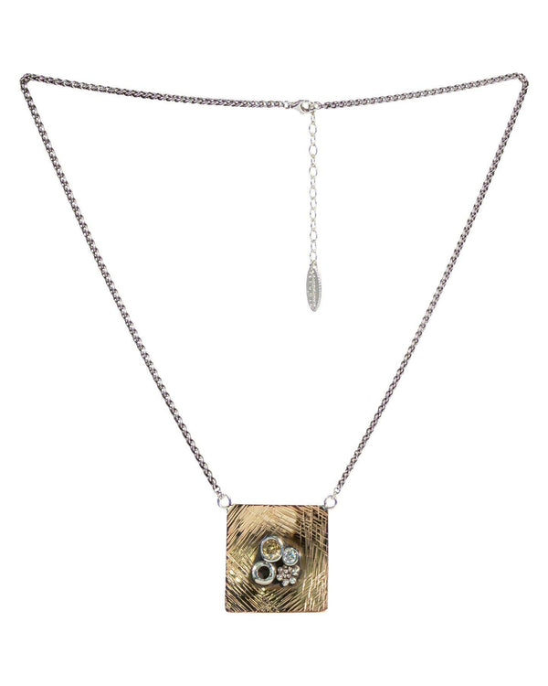 Square Cluster Pendant Necklace – BLU'S