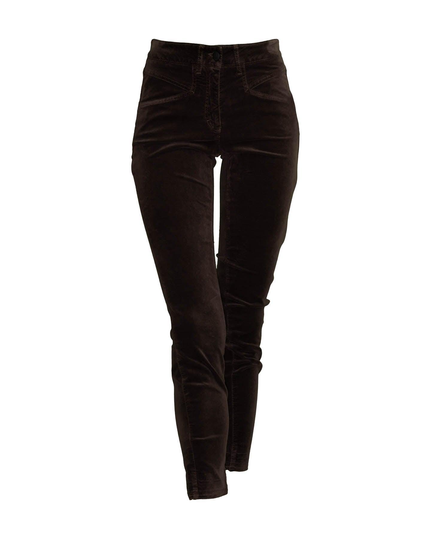 Stretch Velvet Skinny Jeans Chocolate – BLU'S