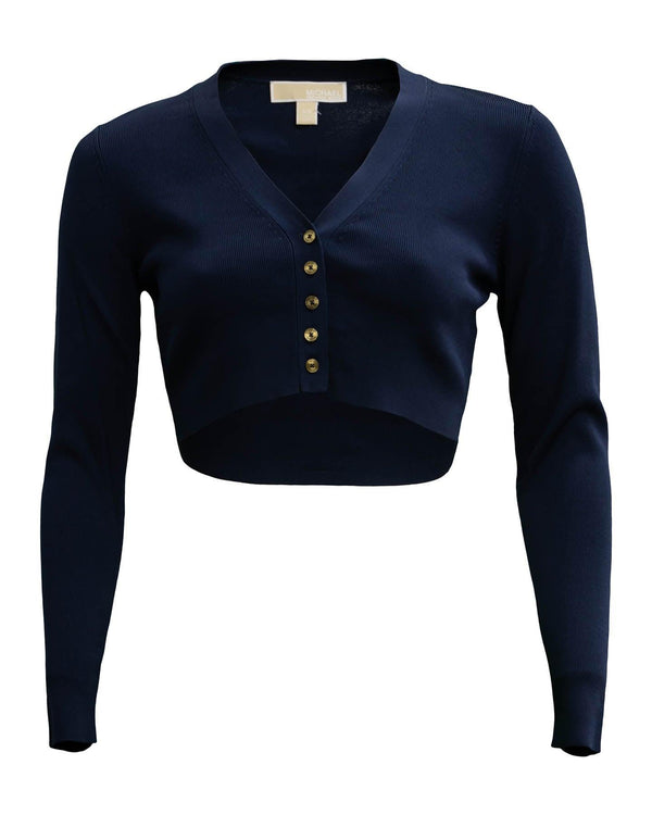 Cropped Button Down Cardigan – BLU'S
