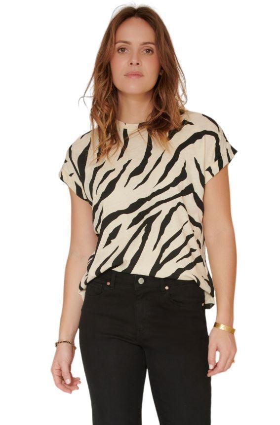 MKT Studio Texel Zebra Print Tee – BLU'S