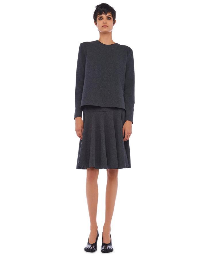 Norma Kamali Cropped Boyfriend Top – BLU'S