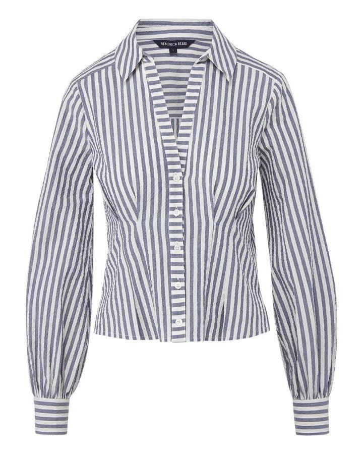 Veronica Beard Ertha Stripe Seersucker Top – BLU'S